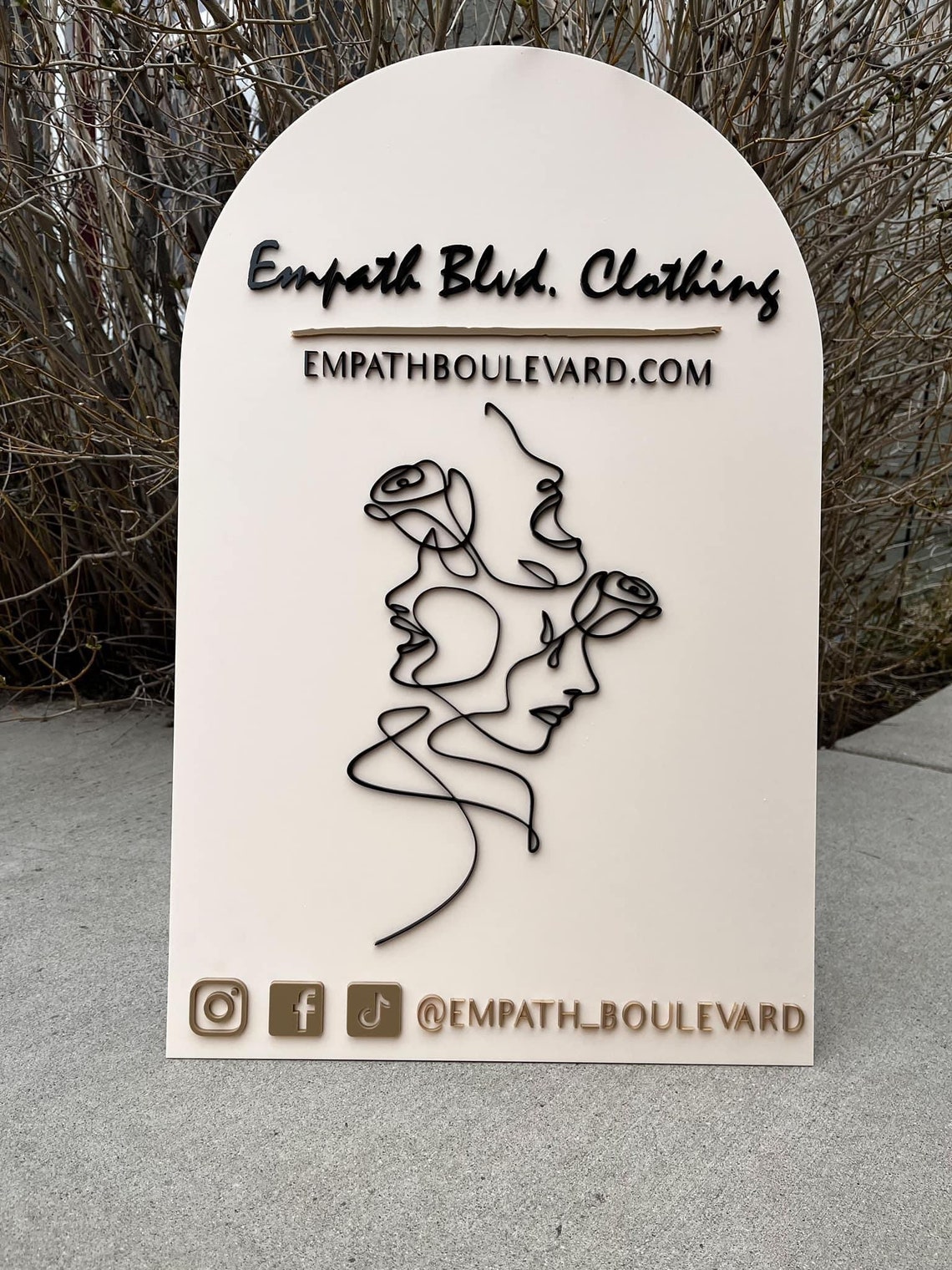 3D Acrylic Arch Business Sign - Etsy