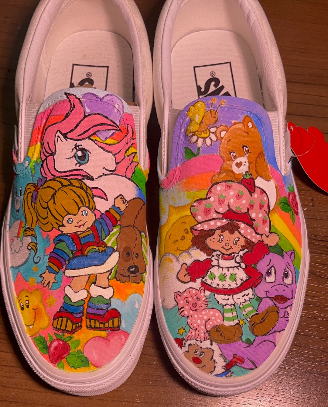 Hand Painted 80's Cartoon Vans W7 NWT - Etsy