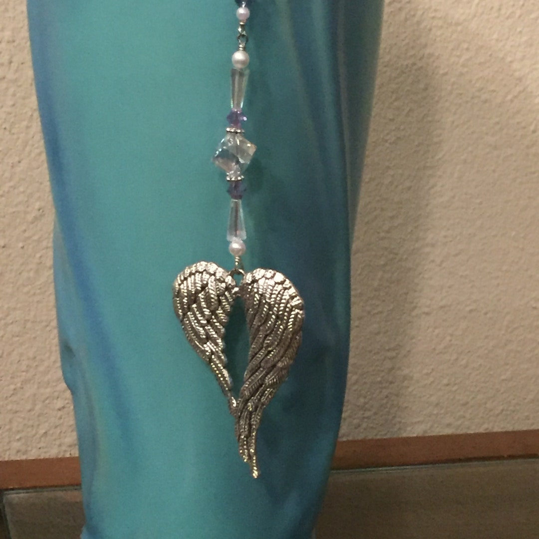 ANGELWING CAR CHARM, Rearview Mirror Charm, Angel Wings, Car Charms ...