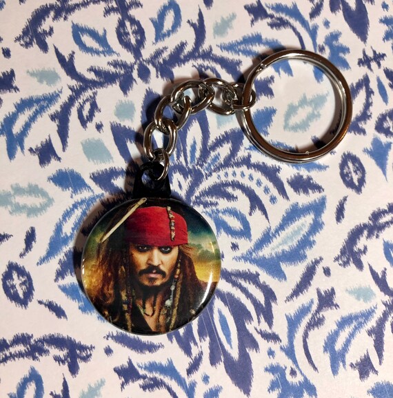 Jack Sparrow Inspired Keychain Captain Jack / Johnny Depp / - Etsy