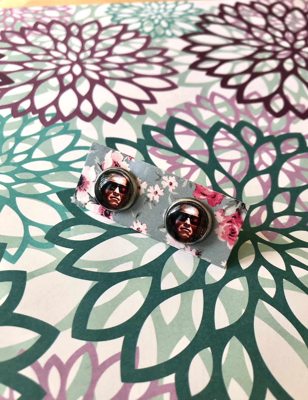 Terminator Inspired Arnold Schwarzenegger Earrings! Stud Earrings ...