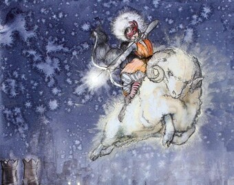 Fairy Christmas Card / Emily Kapff 'the Spirit Post' | Etsy