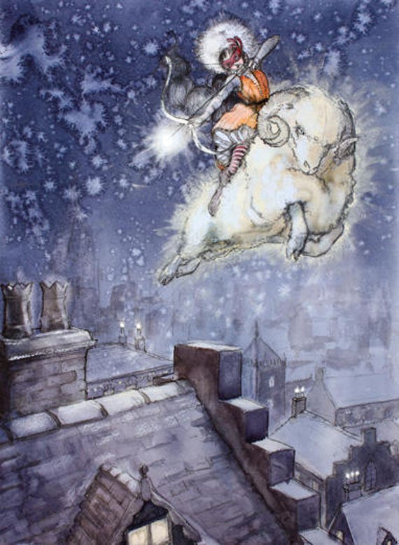 Fairy Christmas Card / Emily Kapff 'the Spirit Post' | Etsy