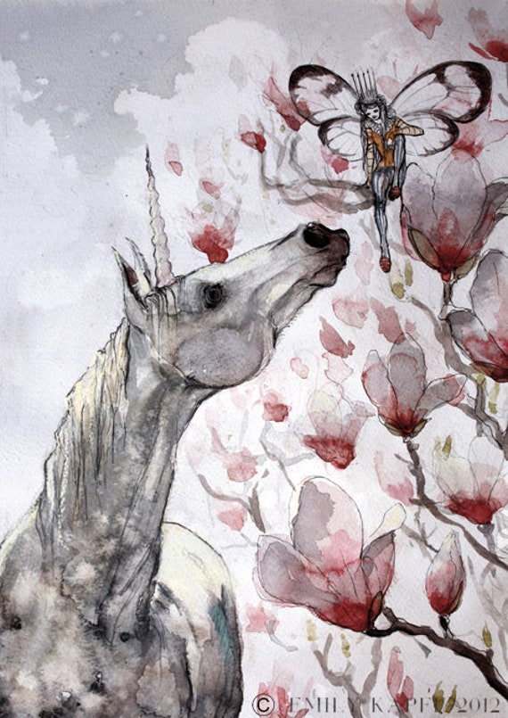 Emily Kapff Floral Bäume Magnolie A3 signiert - Etsy