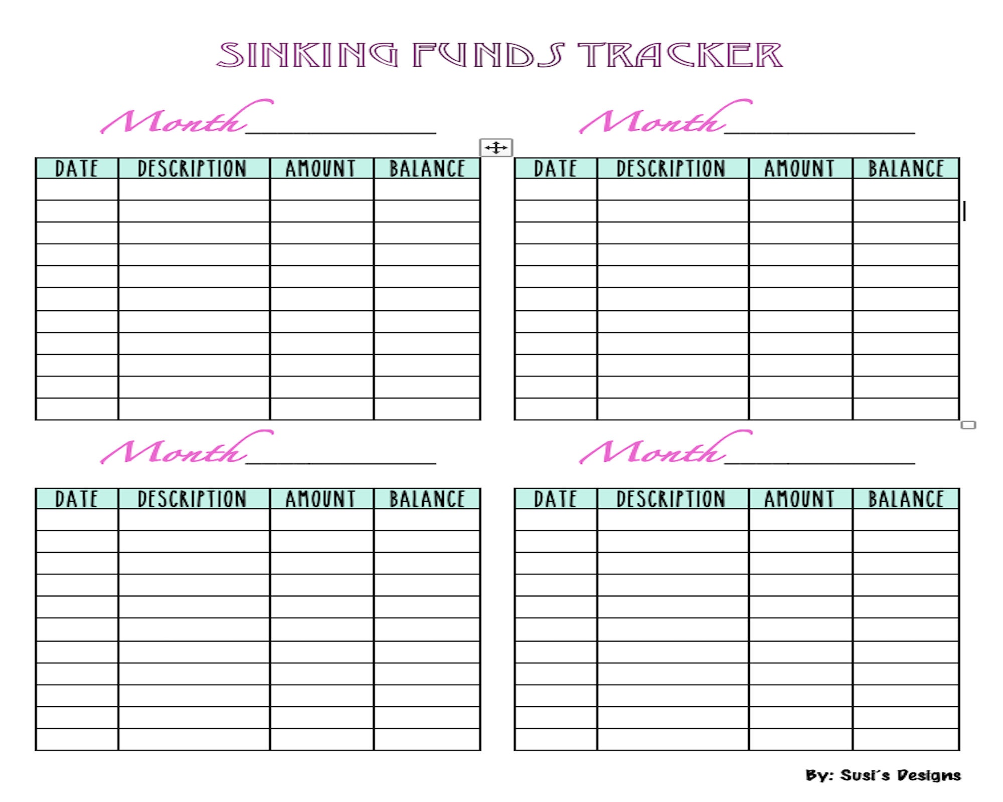 A5 Sinking Funds Tracker Printable Planner Cash Envelope | Etsy