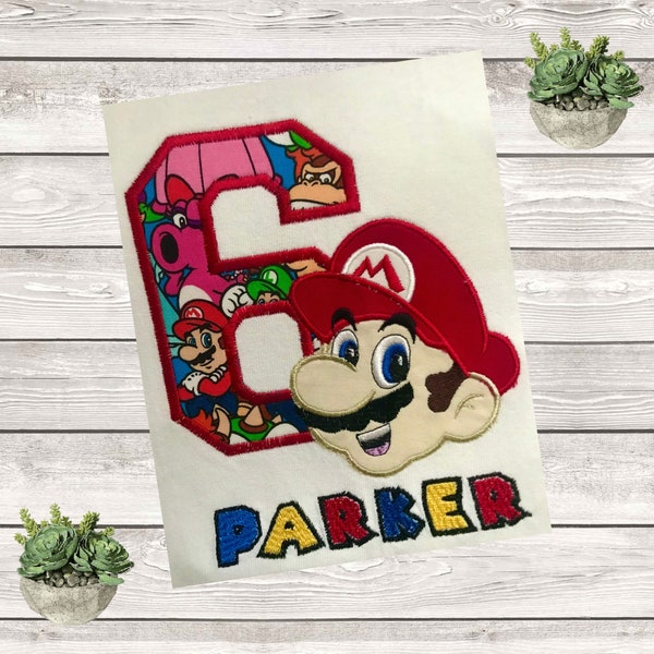 Super Mario 6 Birthday Png - Etsy