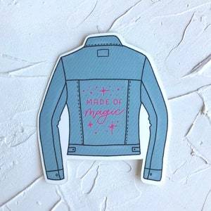 Jean Jacket Sticker, Die Cut Sticker, Waterproof Sticker, Sticker for ...