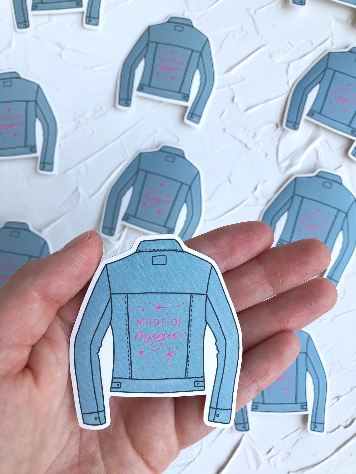 Jean Jacket Sticker Die Cut Sticker Waterproof Sticker - Etsy