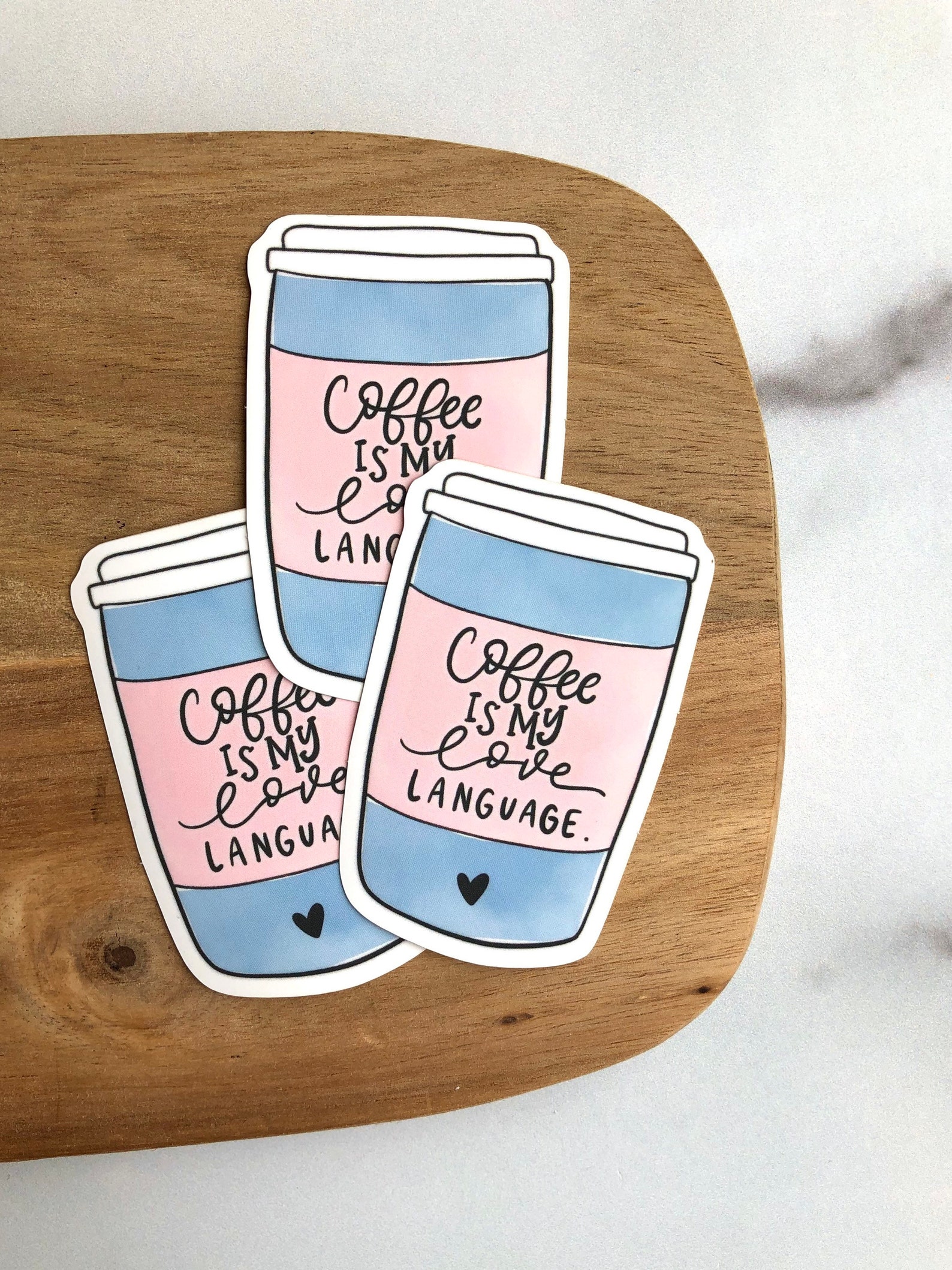 Coffee Cup Sticker Die Cut Sticker Waterproof Sticker - Etsy