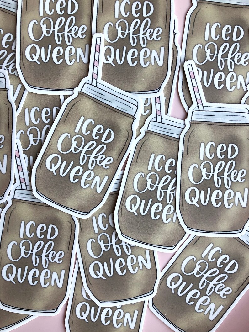Iced Coffee Sticker Coffee Sticker Hydroflask Sticker Iced | Etsy