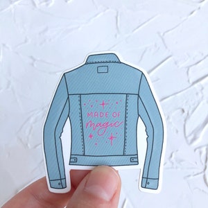 Jean Jacket Sticker, Die Cut Sticker, Waterproof Sticker, Sticker for ...