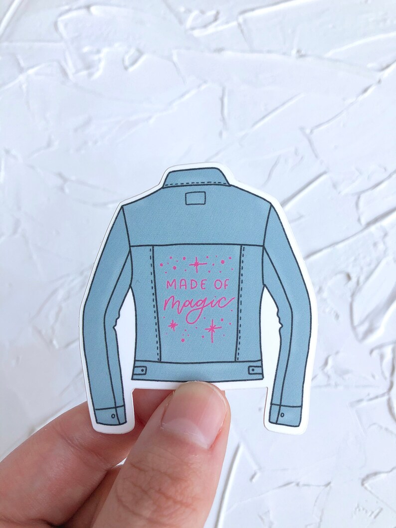 Jean Jacket Sticker Die Cut Sticker Waterproof Sticker - Etsy
