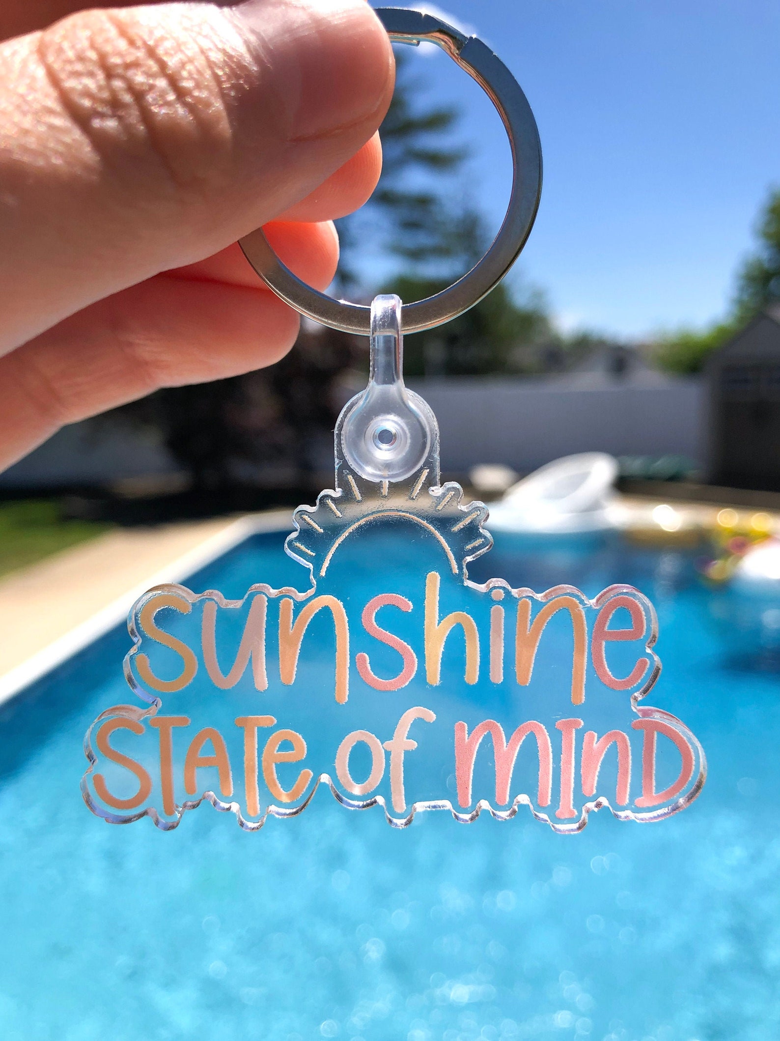 Sunshine Keychain Keychain for Women Acrylic Keychain - Etsy