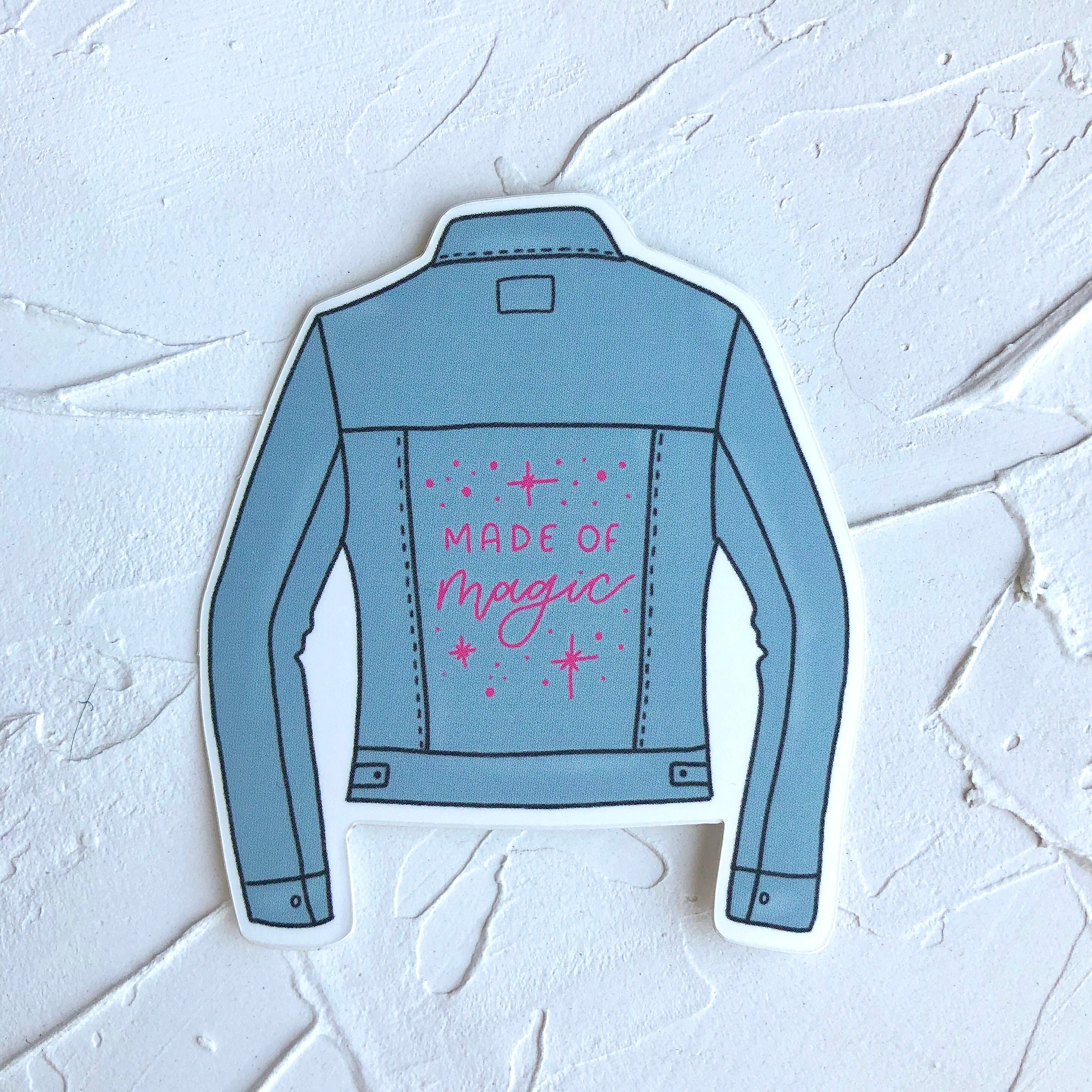 Jean Jacket Sticker Die Cut Sticker Waterproof Sticker - Etsy