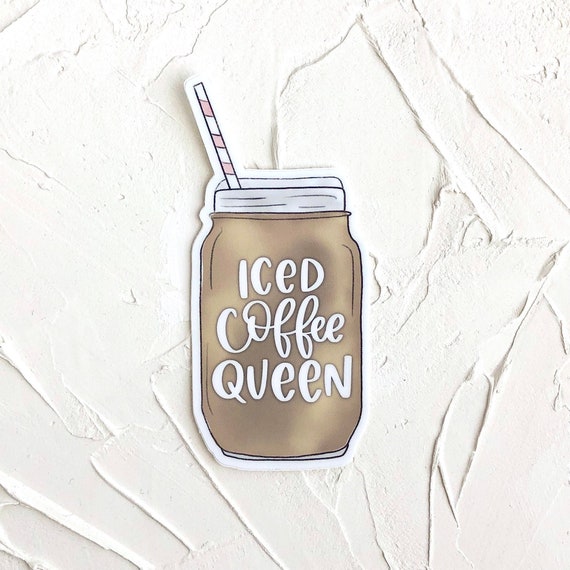 Iced Coffee Sticker Coffee Sticker Hydroflask Sticker Iced | Etsy