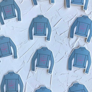 Jean Jacket Sticker, Die Cut Sticker, Waterproof Sticker, Sticker for ...