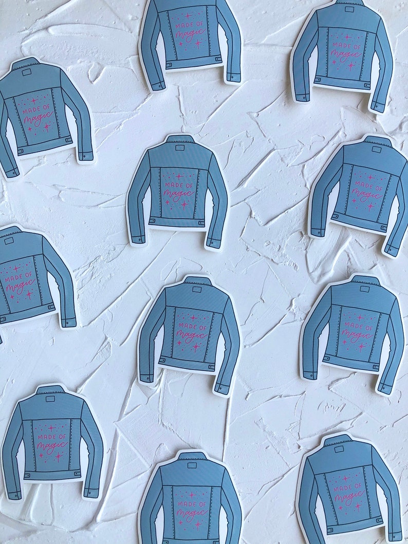 Jean Jacket Sticker Die Cut Sticker Waterproof Sticker - Etsy
