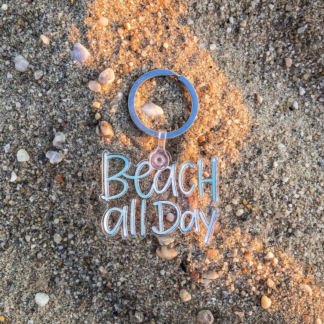 Beach Keychain, Keychain for Women, Acrylic Keychain, Colorful Keychain ...