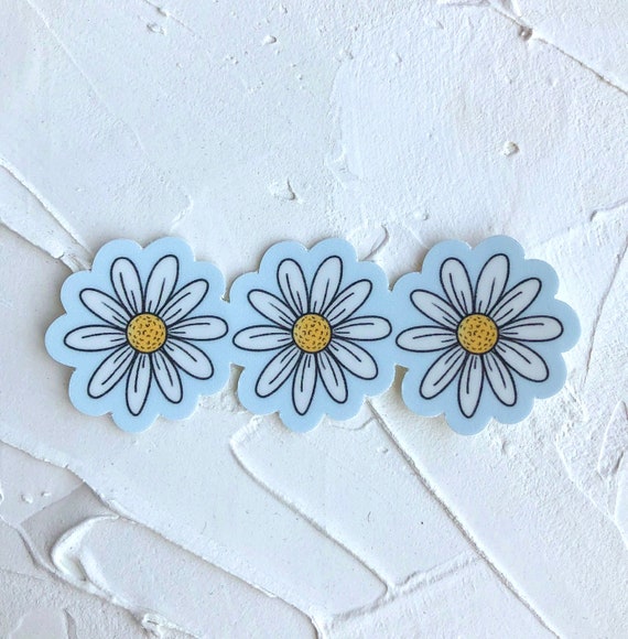 Daisy Stickers Flower Stickers Floral Stickers Vinyl | Etsy