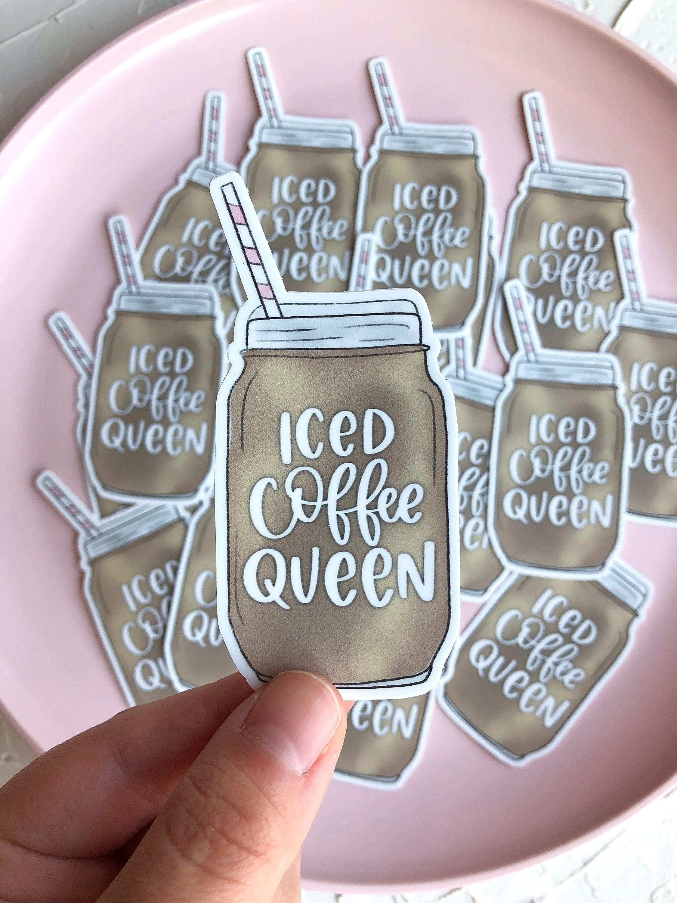 Iced Coffee Sticker Coffee Sticker Hydroflask Sticker Iced | Etsy