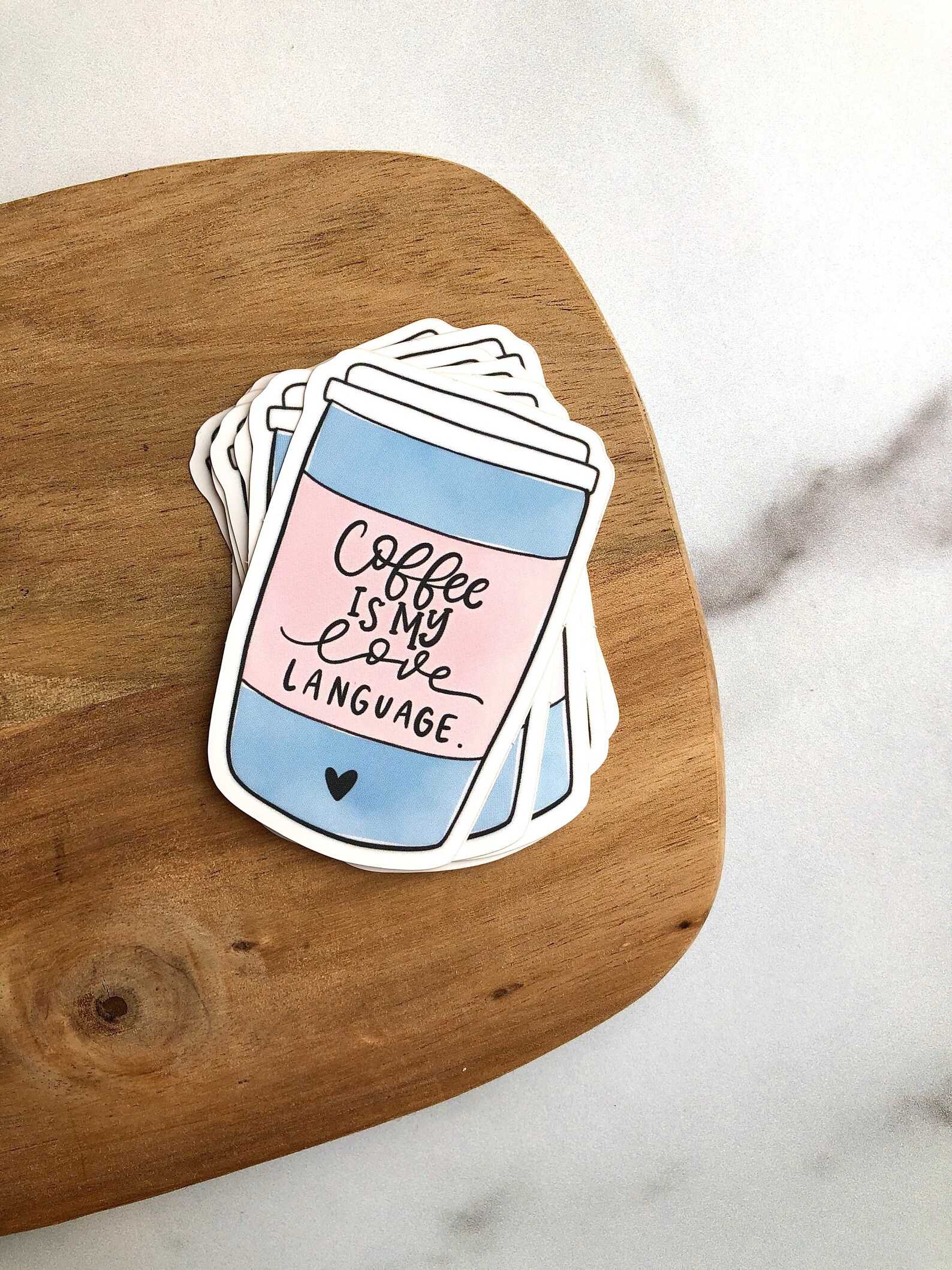 Coffee Cup Sticker Die Cut Sticker Waterproof Sticker - Etsy