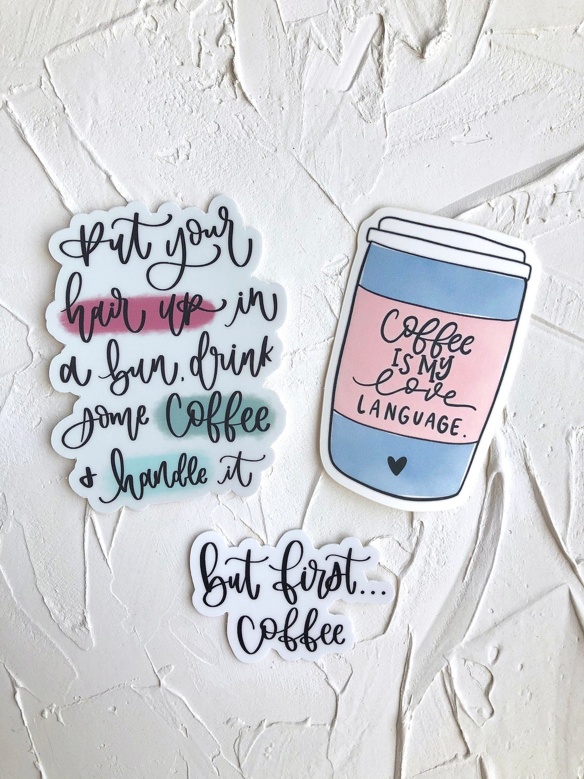 Coffee Sticker Pack Die Cut Sticker Waterproof Sticker - Etsy