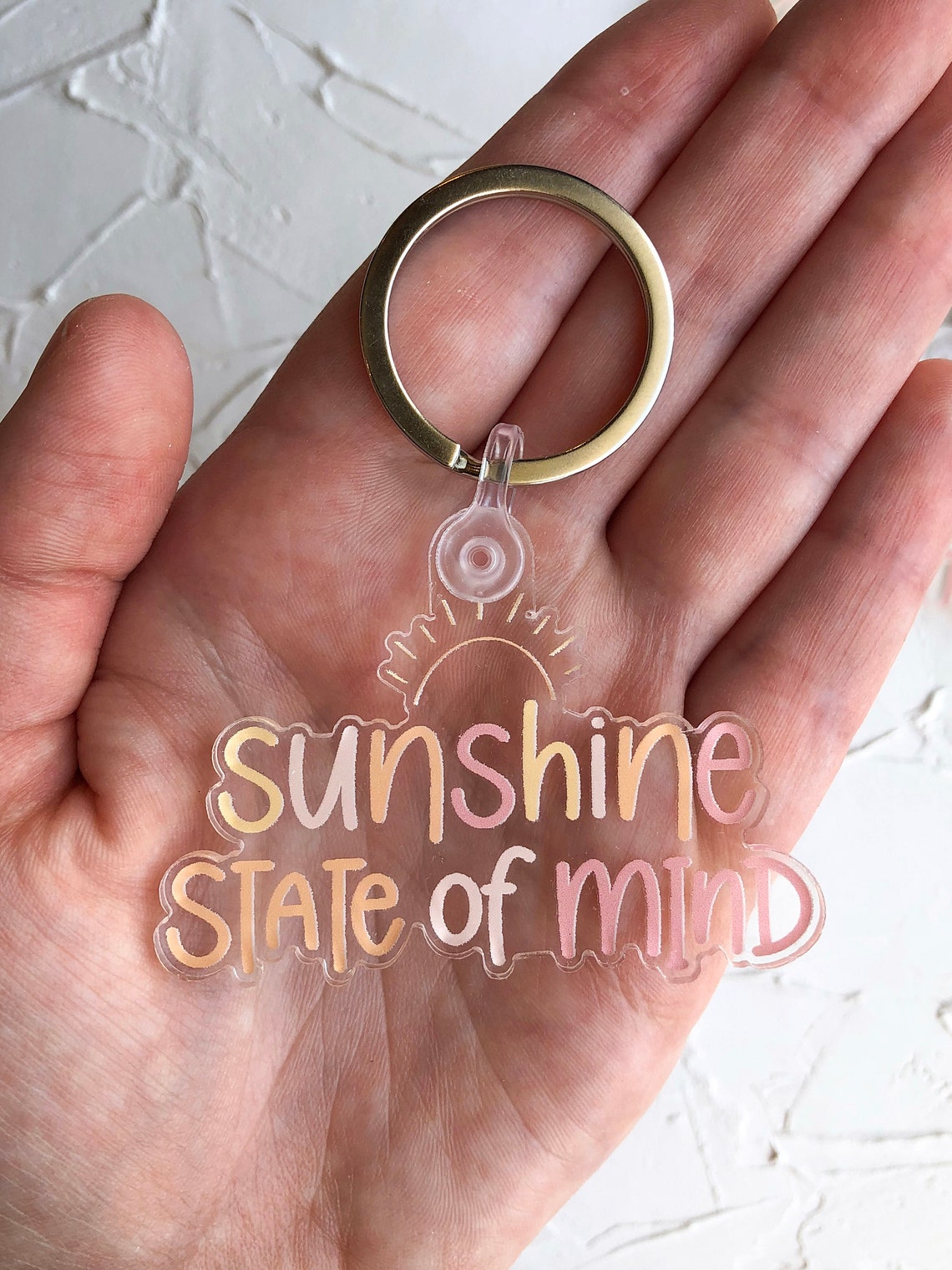 Sunshine Keychain Keychain for Women Acrylic Keychain - Etsy