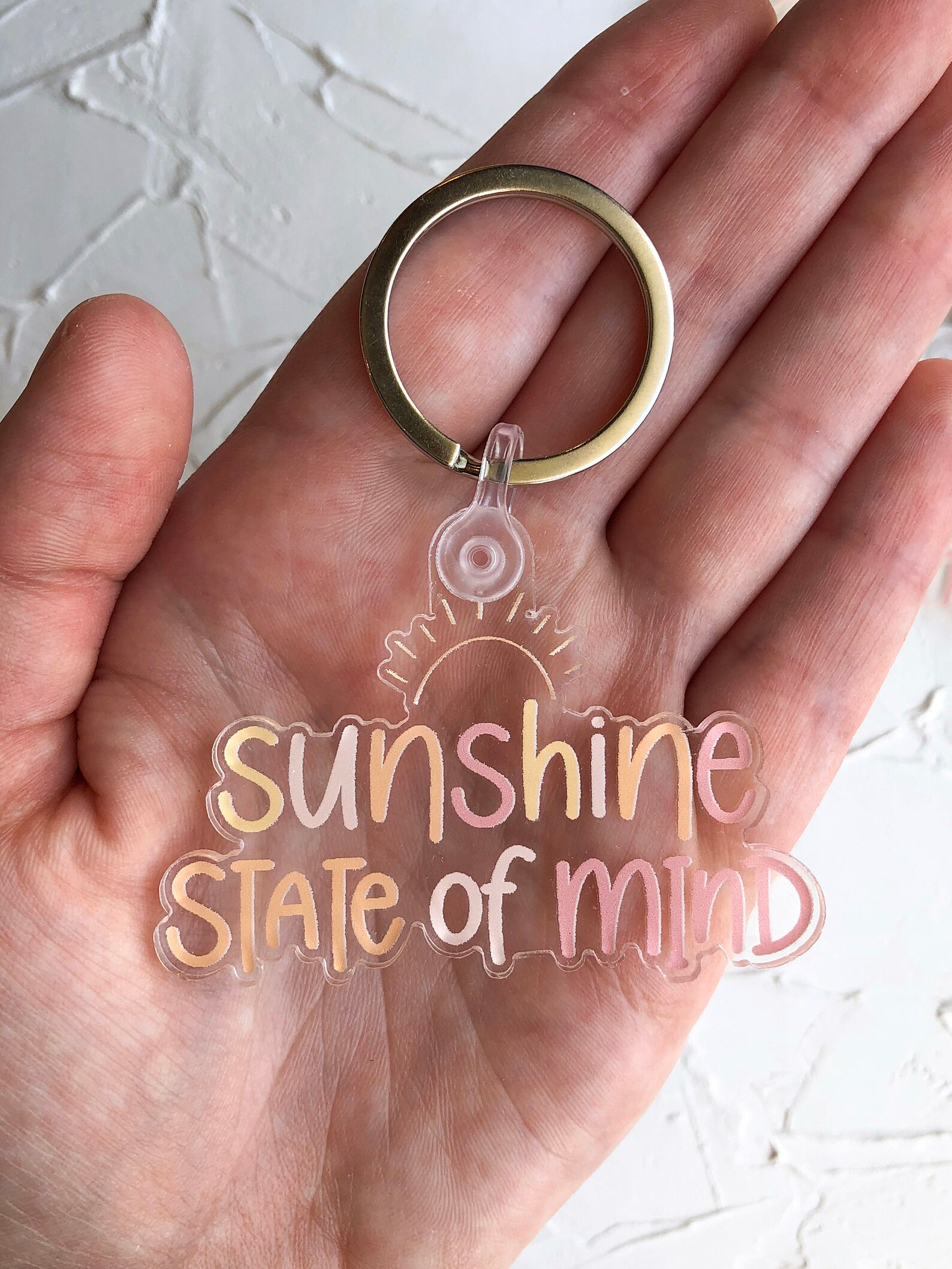Sunshine Keychain Keychain for Women Acrylic Keychain - Etsy