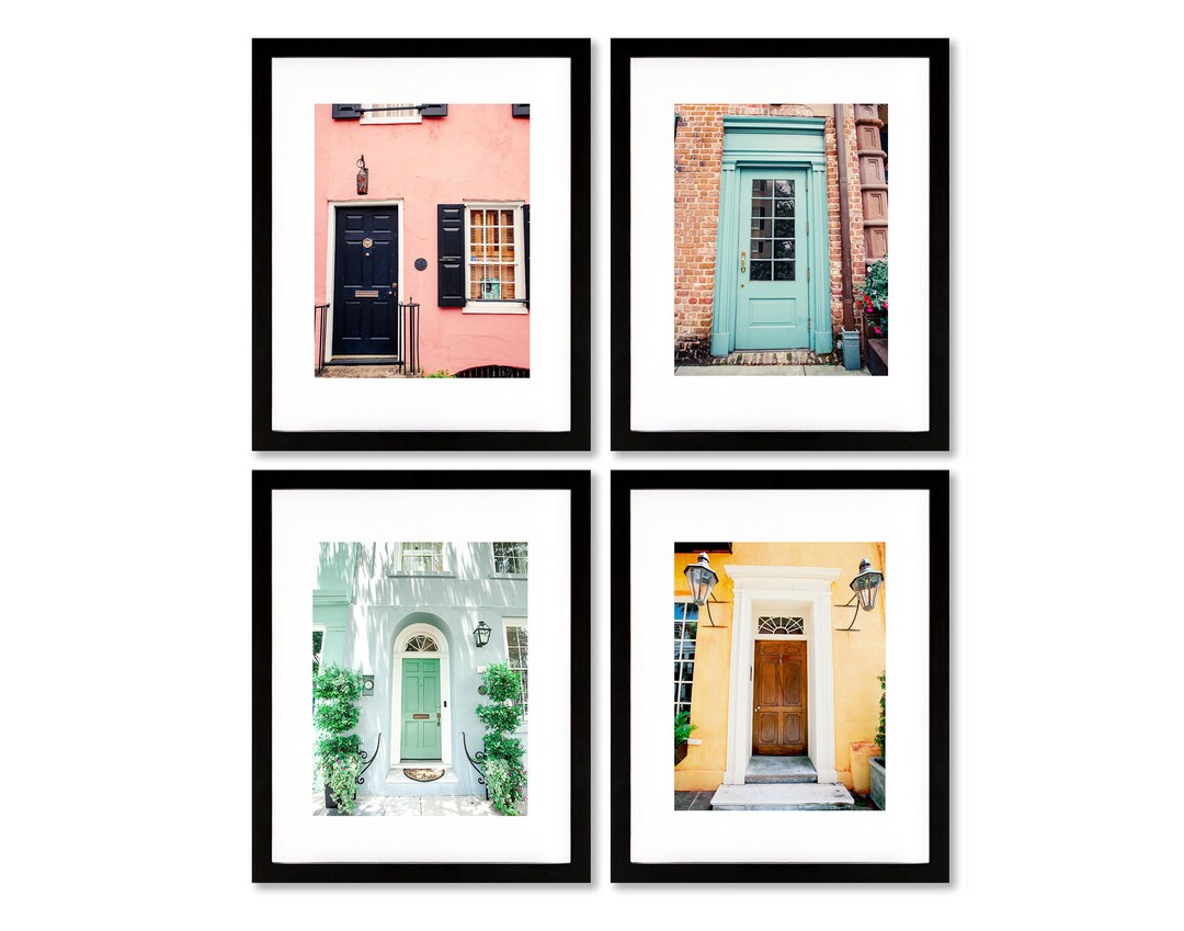 Charleston Doors, Colorful Door Print Set, Set of 4, Charleston SC ...