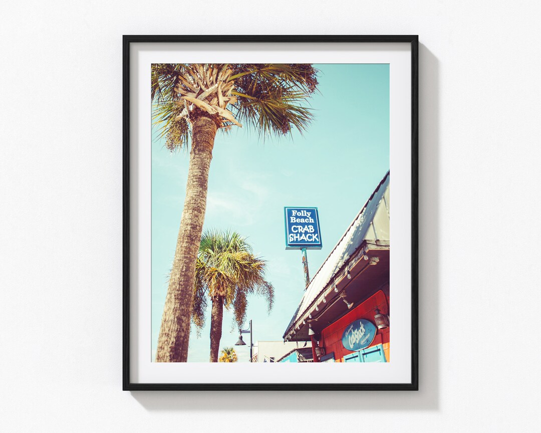 Folly Beach, Crab Shack Sign, Folly Beach Print, Folly Beach Wall Art ...