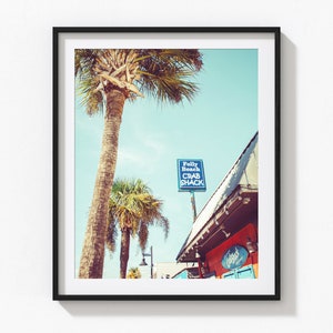 Folly Beach, Crab Shack Sign, Folly Beach Print, Folly Beach Wall Art ...