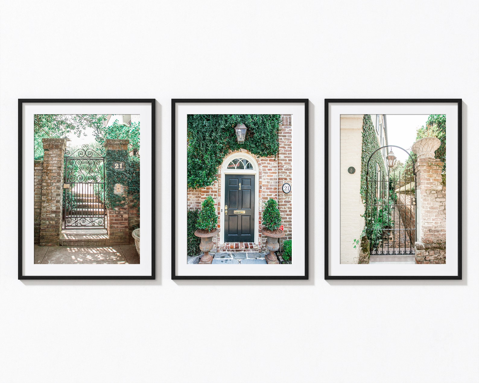 Charleston SC Charleston Doors Set of 3 Southern Decor | Etsy