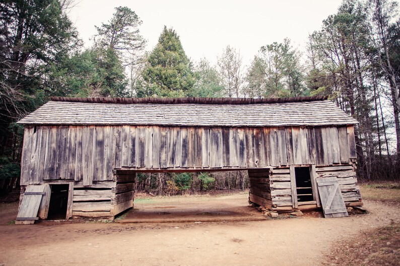 Cades Cove Barn Print, Smoky Mountains National Park, Rustic Cabin ...