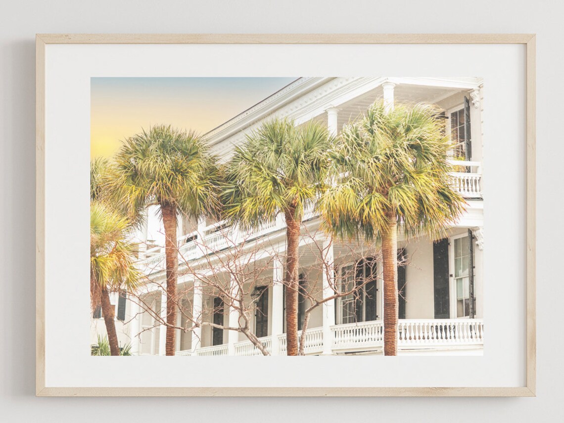 Charleston Art Southern Home Decor Charleston Gift Palm - Etsy