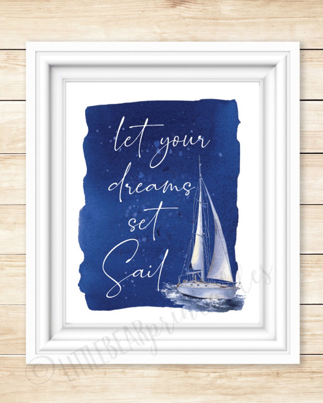 Let Your Dreams Set Sail, Printable Quote, Home Decor, Gift for ...