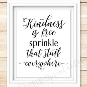 Kindness Quote Print: Floral Classroom Decor (digital Download) - Etsy