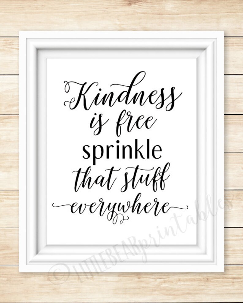 Kindness Quote Print: Floral Classroom Decor (digital Download) - Etsy