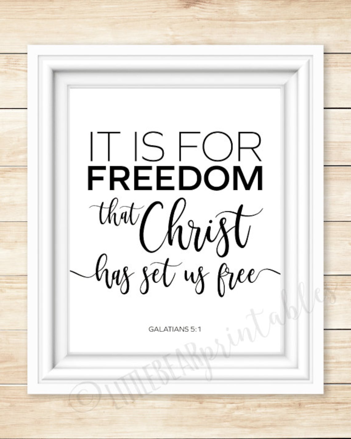 It is for Freedom That Christ Has Set Us Free, Galatians 5:1, Printable ...
