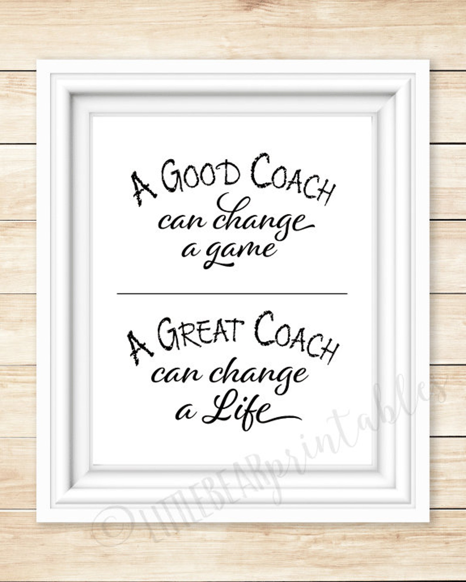 A Good Coach Can Change a Game a Great Coach Can Change a - Etsy
