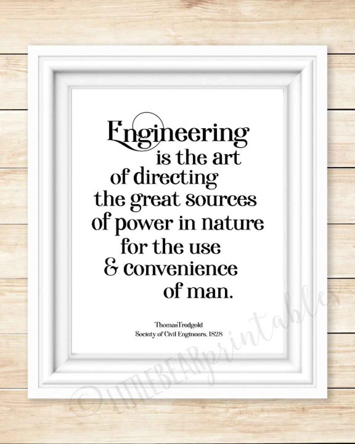 Engineering Quote Printable Black and White Engineering is - Etsy