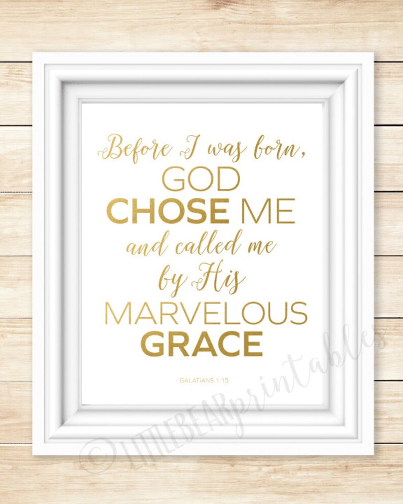 Before I Was Born God Chose Me and Called Me by His Marvelous - Etsy UK