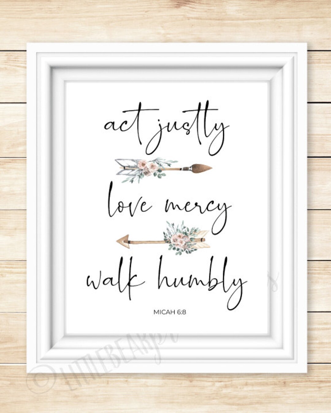 Micah 6:8, Printable Bible Verse, Do Justly or Act Justly, Love Mercy ...