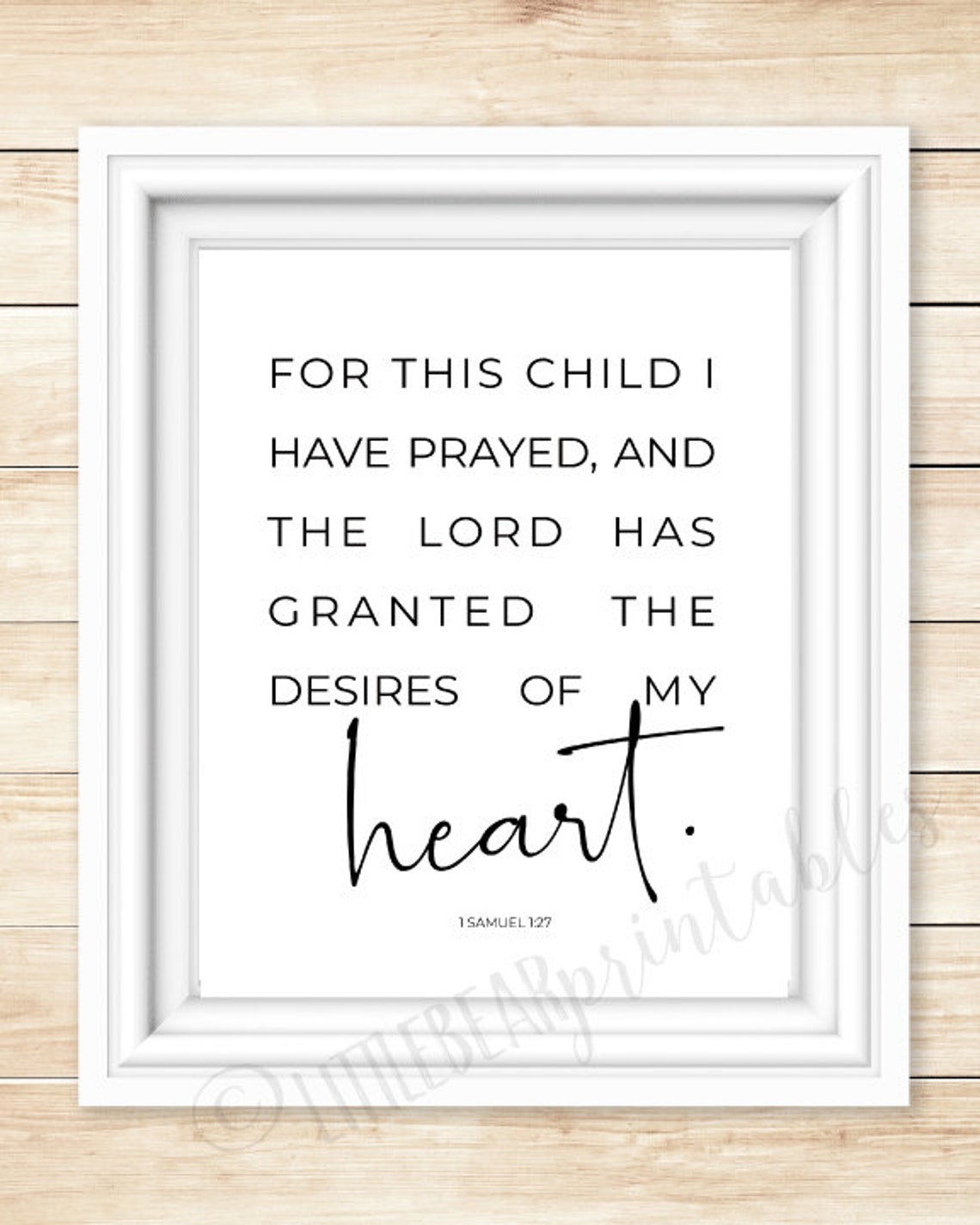 For This Child I Have Prayed Printable Nursery Wall Art the - Etsy