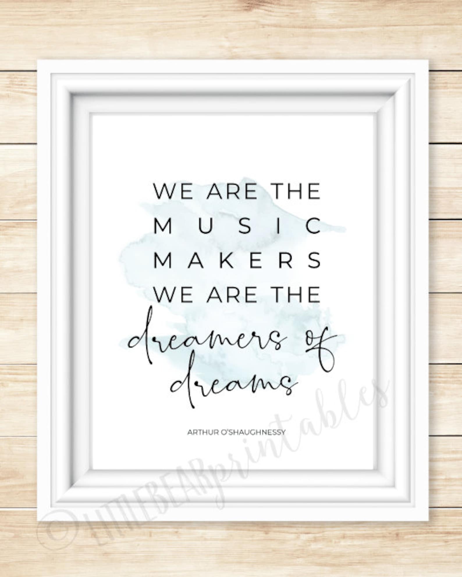 Music quote We are the music makers and we are the dreamers | Etsy