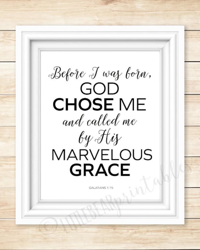 Before I Was Born God Chose Me and Called Me by His Marvelous - Etsy