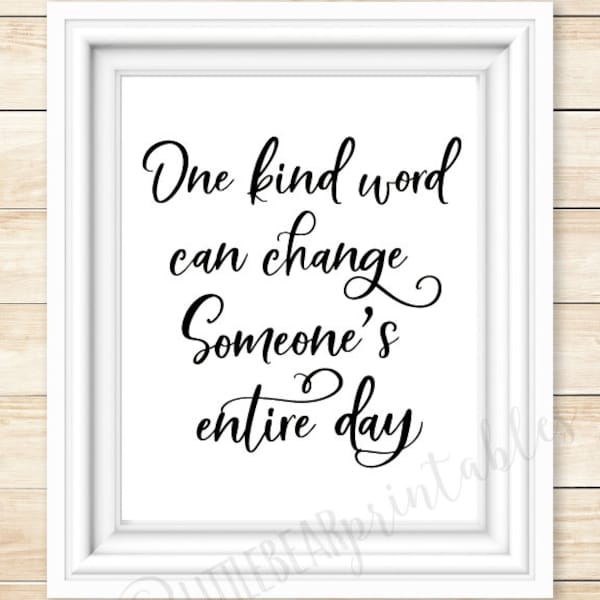Kind Word Art - Etsy