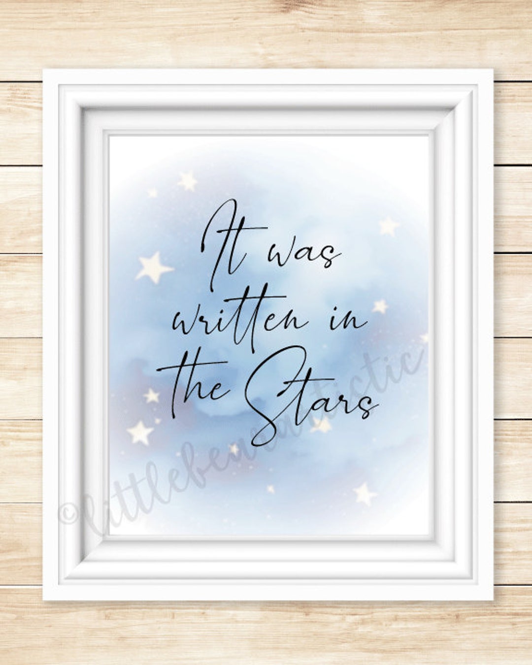 It Was Written in the Stars, Printable Love Quote, Nursery Wall Art ...