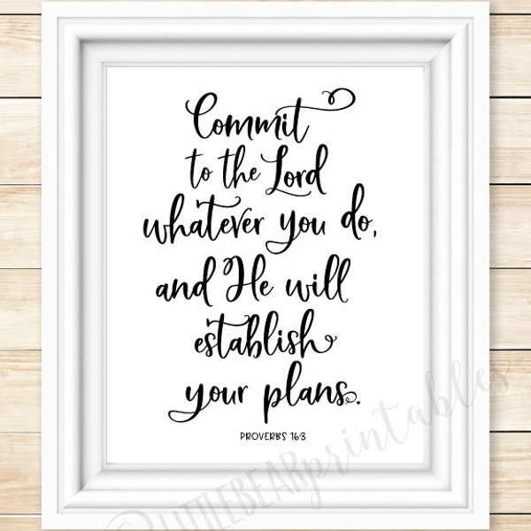 Proverbs 16 3 - Etsy