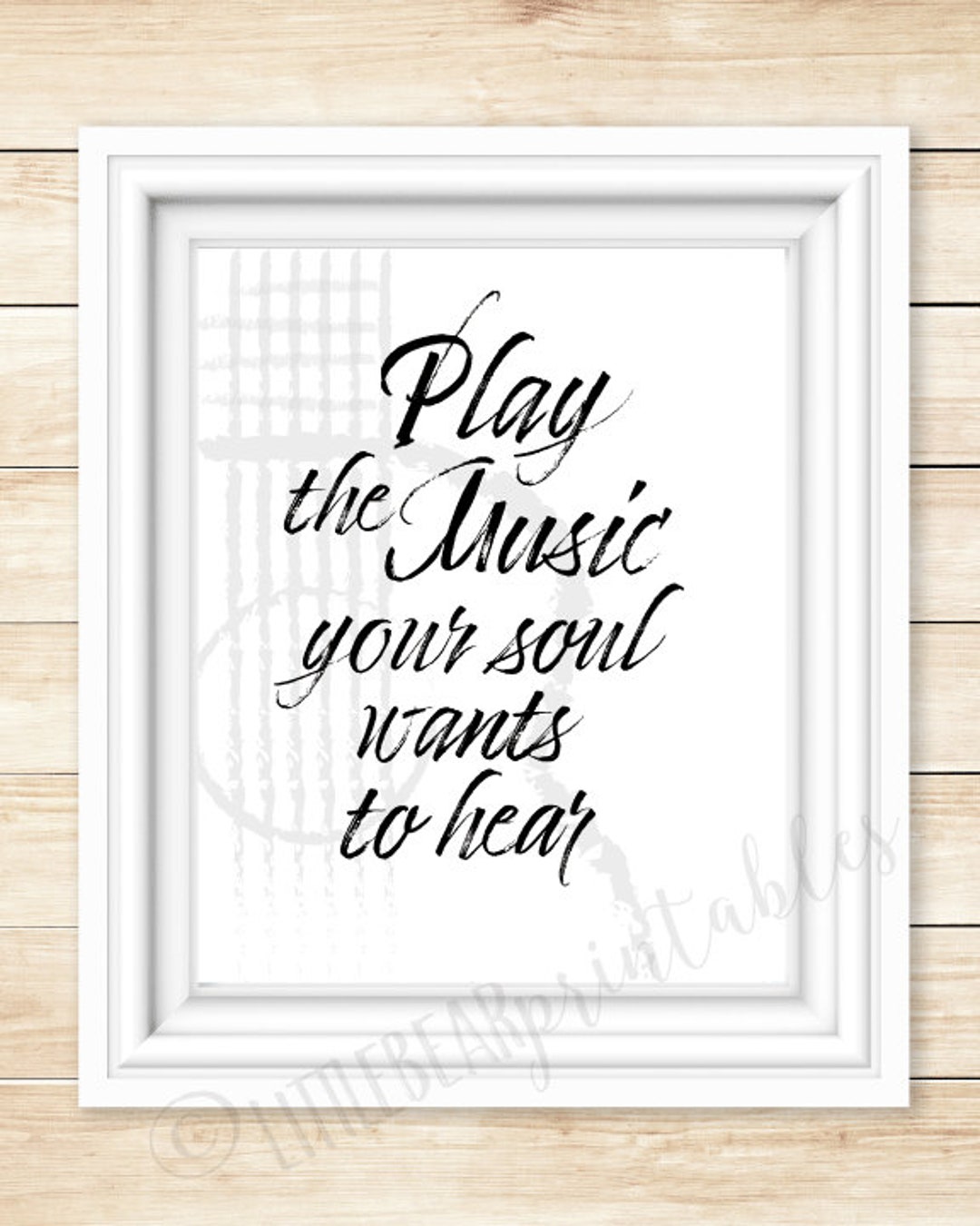 Guitar Music Quote Print: Inspirational Music Room Decor (JPEG File) - Etsy