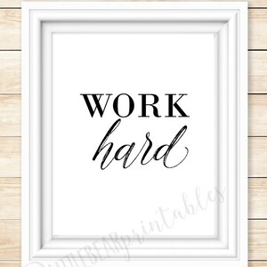 Printable Set of 4, Be Kind, Dream Big, Stay Humble, Work Hard ...